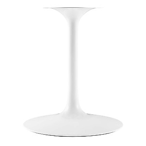 Modway Lippa 60" Oval-Shaped Mid-Century Modern Dining Table with Artificial Marble Top and White Base