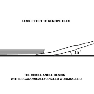 Monkey King Bar- SDS PLUS Bits 3-In Wide Cranked Angled Tile Removal Chisel&SDS Chisel Floor Scraper (10"x3")