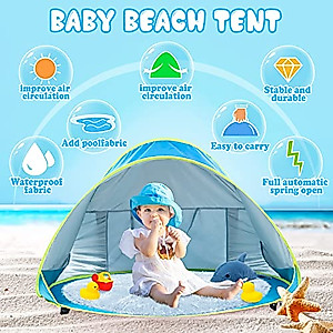 Monobeach Baby Beach Tent Pop Up Portable Shade Pool UV Protection Sun Shelter for Infant