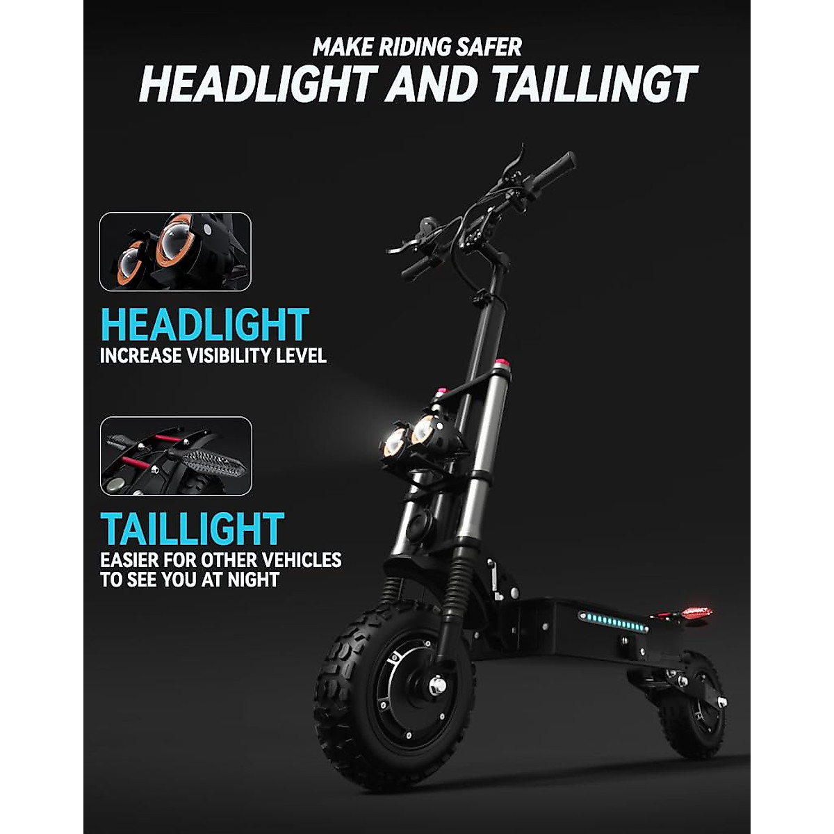 Adults Electric Scooter,Max Speed 50 MPH,5600W High Power Dual Motor,Up to 60Miles Range Battery,11 Inch Pneumatic Off-Road Tires with Detachable Seat for Daily Commuting…