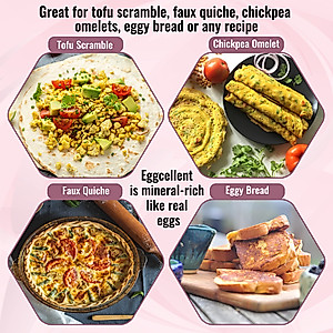 Yes Milady! Eggcellent (8.4oz Ex-Large) Vegan Seasoning and Vitamin B12 Supplement - 100% Natural for Omelets, Quiche, Breakfast Burrito, and Tofu Quick Scramble - Non-GMO and Gluten Free