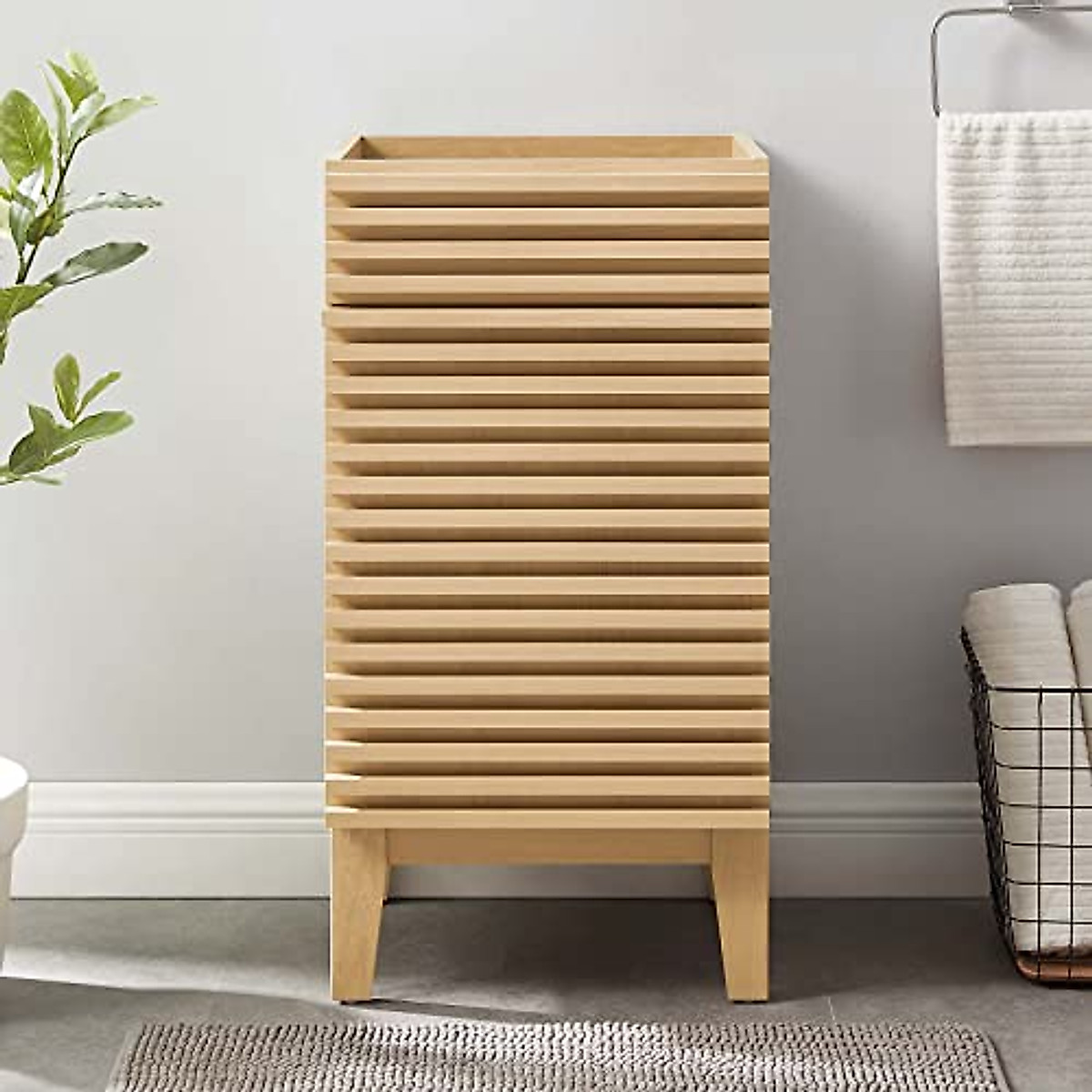 Modway Render 18" Bathroom Vanity in Oak - Sink Basin Not Included