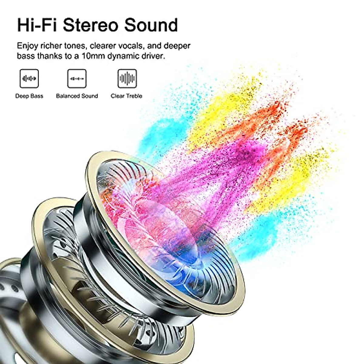 Tonstep ANC Earbuds, Wireless Earbuds Bluetooth 5.3, Noise Cancelling in-Ear Headphones with ENC Microphone and UVnano Wireless Charging Case, 38H Playtime, IPX6 Waterproof Stereo Earphones(Grey)