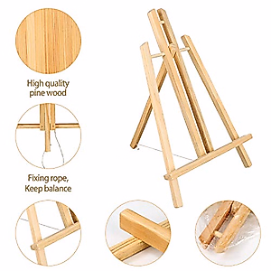 8Pack Wooden Easel,16"Easel Stand,Easel for Painting canvases, Art, Crafts, Tripod, Painting Party. (4)