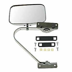 DTYSBFD 2pcs Left & Right Side Chrome Manual Exterior Door Rear View Mirror Swing Lock Plated Plastic Housing Mirror F100 for Ford 2pc 1AMRP01104 MIR04220