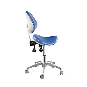 SoHome Two-Way Adjustment Dental Saddle Chair Doctor's Stool PU Leather Medical Mobile Chair
