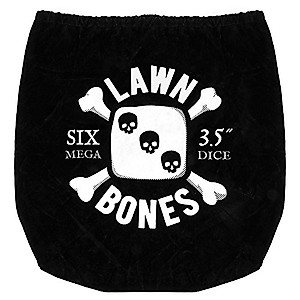 Lawn Bones - Set of Six Jumbo Yard Dice - Includes Carry Bag and Insert with Rules for Various Games - Great for Family BBQs, Backyard Parties, and Other Outdoor Gatherings