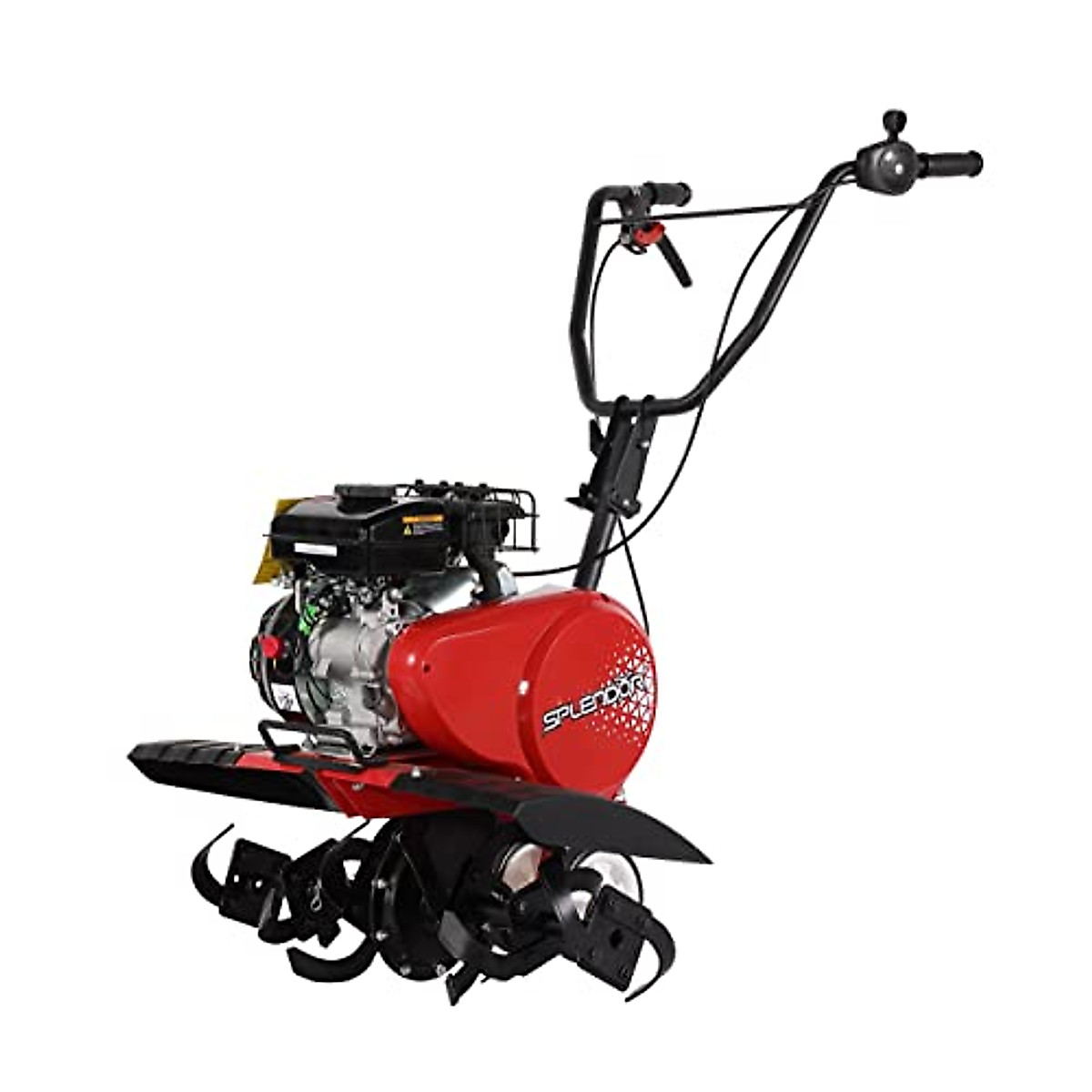 SPLENDOR 4-Cycle Gas Powered Tiller 79cc with Handle and Width Adjustable 24in