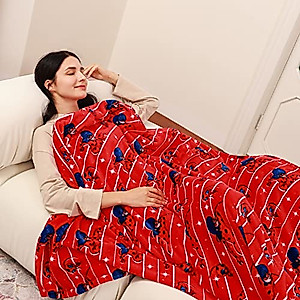 ZonLi Flannel Fleece Throw Blanket 50" x 60" Miraculous Ladybug Cartoon Blankets for Adults and Children,Soft Fuzzy Plush Blanket Bedding Cozy Lightweight for Girls Birthday Valentines Easter Gifts