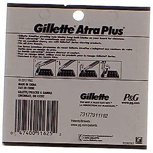 Gillette AtraPlus Cartridges with Lubrastrip, 10-Count Packages (Pack of 2)