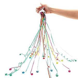 10 Pack Colorful No Mess Party Poppers, Confetti Throw Streamers for Wedding Send Off (2.5 In)