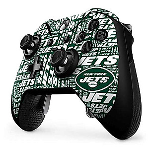 Skinit Decal Gaming Skin Compatible with Xbox One Elite Controller - Officially Licensed NFL New York Jets Green Blast Design