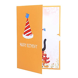 NAVWOD 3D Cat Farting Confetti Funny Birthday Card, Pop Up Birthday Card, Funny Birthday Card for Men, Women, Funny Birthday Cards for Husband, Wife, Friend, Mom, Dad and Every Cat Lover.