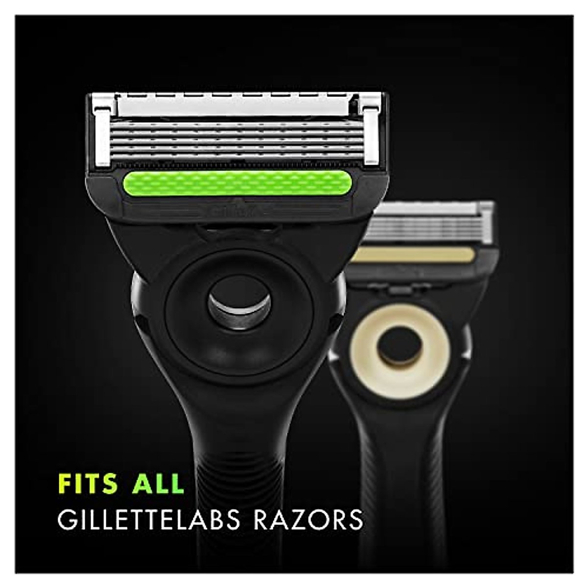 Gillette Labs Razor Blades Men, Pack of 6 Razor Blade Refills, Compatible with GilletteLabs with Exfoliating Bar and Heated Razor