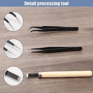 MILUSONG 9-in-1 Basic Portable Tools Kit Includes Scissors, Utility Knife, Craft Knife, Ruler, Tape Measure, Sewing Scissors, Tweezers toos Set for Home and Office