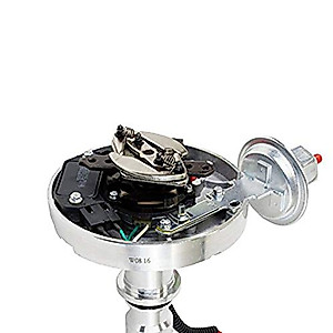 A-Team Performance - HEI Complete Distributor 65K Coil - Compatible with Ford F100 F150 F250 E100 E150 Straight 6 Cylinders 240 300 One Wire Installation Red Cap