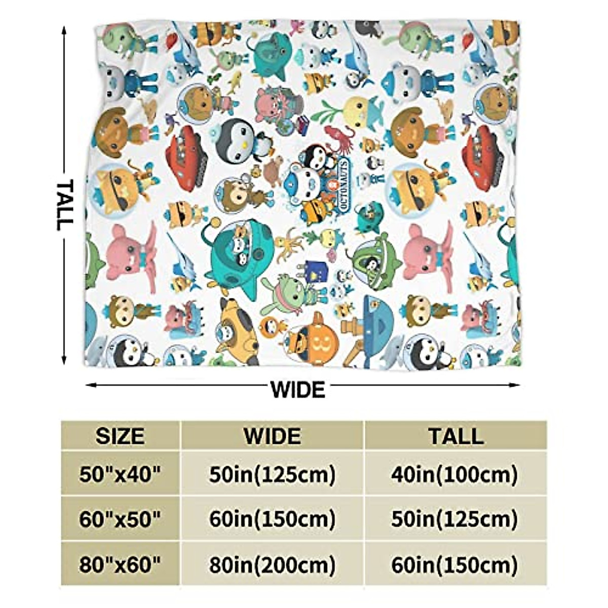 Ultra-Soft Micro Fleece Blanket Flannel Blanket Cartoon Throw Blanket for Bed Sofa Travel 40"x50" for All Seasons