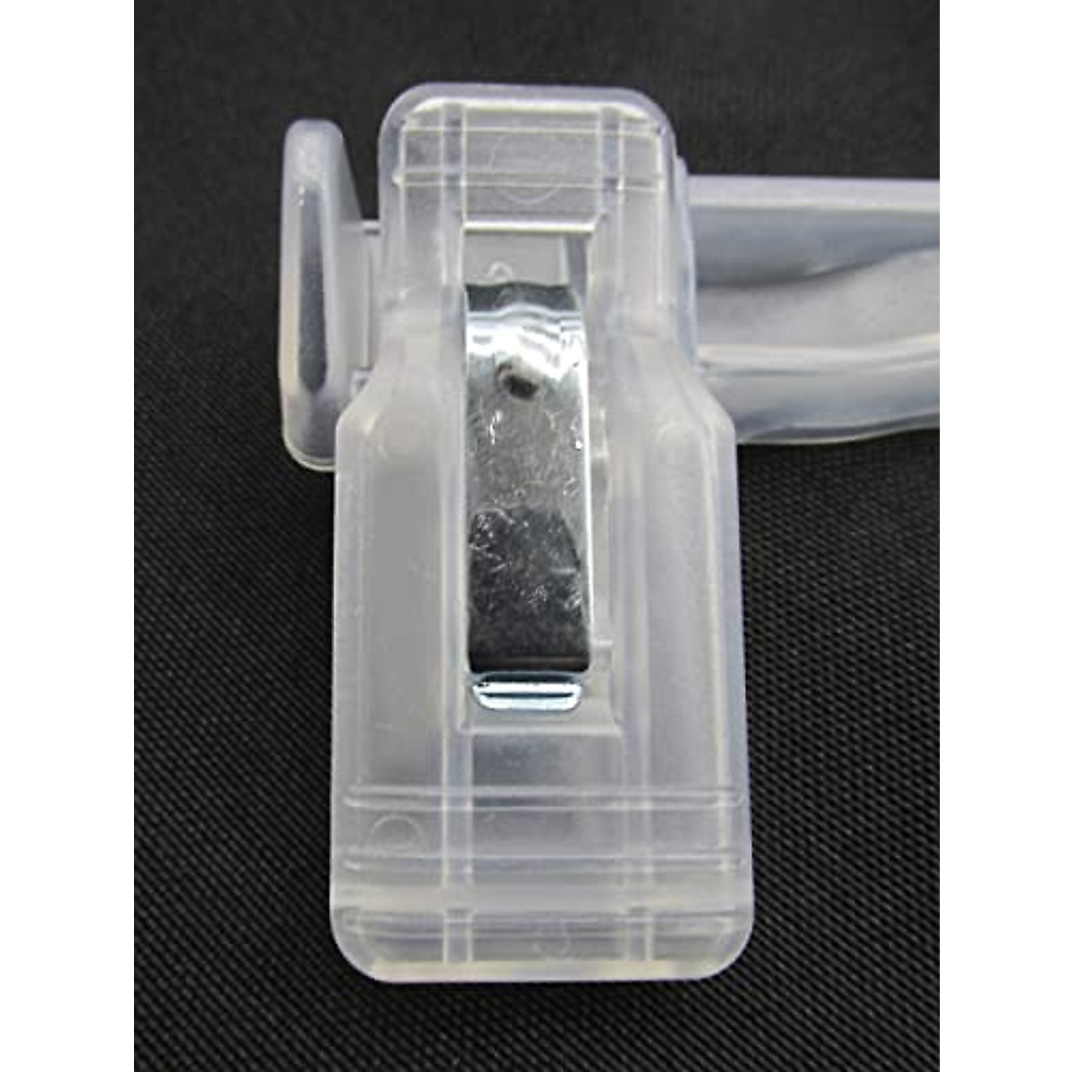 NAHANCO 6010 Plastic Skirt/Pant Hanger with Pinch Grips, Metal Swivel Hook, 10", Clear (Pack of 200)