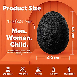 HiKeep Hand Exercise Balls, Egg Shape Physical Therapy Different Resistance Workout Kit - Set of 6