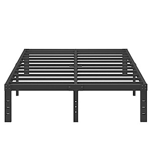 Woozuro Full Size Bed Frame, 12 Inch Heavy Duty Metal Platform Bed Frame No Box Spring Needed, Reinforced Steel Slats Support Mattress Foundation, Easy Assembly, Noise Free, Black