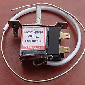 Fridge Freezer Thermostat Refrigerator Cold Temperature Control Universal WPF21-EX 2 Pins Probe 50cm Refrigerator Accessories Replacement