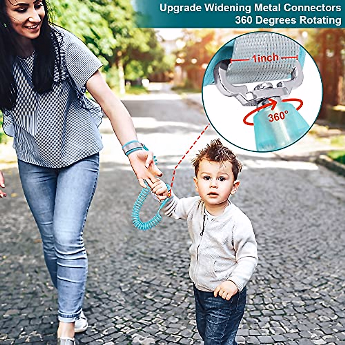 Child Wrist Leashes for Toddlers 8.2 Feet Anti Lost Wrist Link to Wrist Leash for Kids Keep Your Kid Close and Safe in Crowded Place with Locks