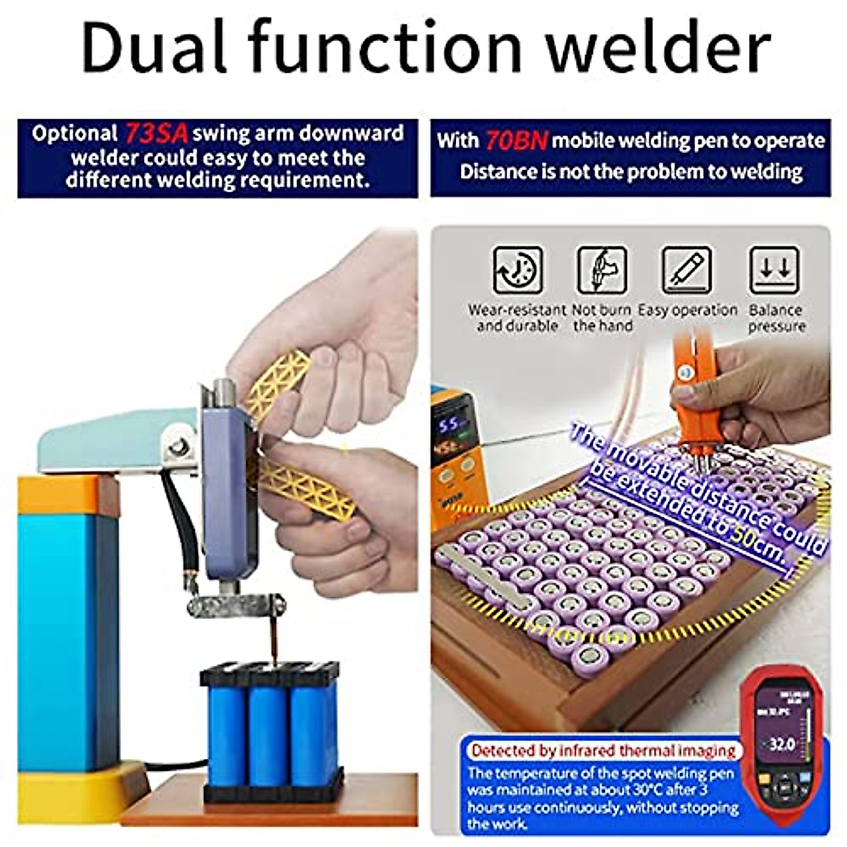 ALSUP BatterySpot Welding Machine AC100‑240V 801B Spot Welder Battery Capacitive Energy Storage Spot Welding Machine
