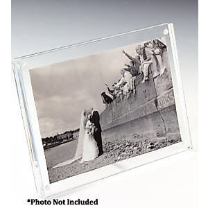 Displays2go Frameless Acrylic Frame Holds 4 x 6 Inches Photos (SMPF4060)