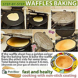 Waffle Maker round form Non-stick Cookies Pastry