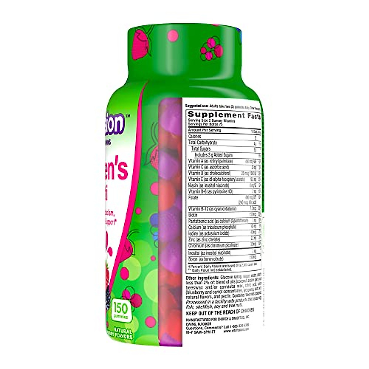 vitafusion Women’s Daily Gummy Multivitamin: vitamin C & E, Delicious Berry Flavors, 150ct (75 day supply), from America’s number one Gummy Vitamin Brand