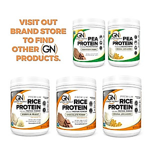 Growing Naturals Raw Pea Protein Powder, Vegan Plant Based Protein, BCAA, Low-Carb, Low-Sugar, Vanilla Blast, 2 Pound (Pack of 1)