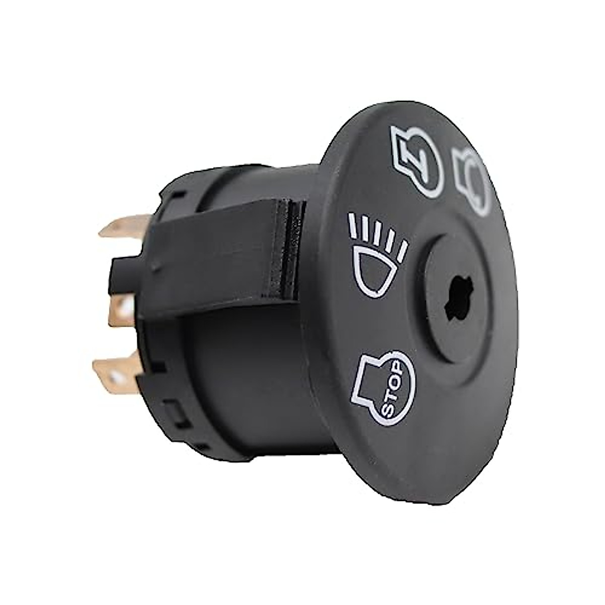 Hxadll 4 Position 7 Terminals Lawn Mower Riding Ignition Switch with Key Compatible with Husqvarna Craftsman AYP CubCadet Replace 925-1741 725-1741