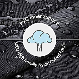 Globall 4ft Waterproof Log Rack Cover, Heavy Duty 600D Oxford Outdoor Firewood Storage Cover with Zipper and Hook Loop Tape