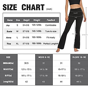 MOREFEEL Women’s Bootcut Yoga Pants - Flare Leggings for Women High Waisted Workout Lounge BlackJazz Dress Pants