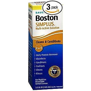 Bausch + Lomb Boston Simplus Multi-Action Solution - 3.5 oz, Pack of 3