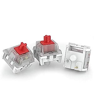 LUO Kaihua Red Switch 3 Pin Keyswitch DIY Replaceable Switches for Mechanical Gaming Keyboard (65 PCS)… (Red)
