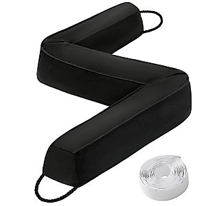 Weighted Door Draft Stopper for Front Door, Easy to Use Heavy 38 inch Door Bottom Winter Cold Air Draft Blocker, for Exterior, Apartment, Back Door, Fits Door Gap Up to 3”, 2.2lb