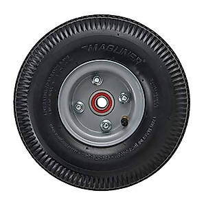 Magliner HMK53CUA45 Aluminum Hand Truck, Curved Back Frame, 60" Single Grip Handle, 18" x 7-1/2" Aluminum Diecast Nose Plate, 500 lb Capacity