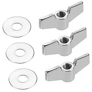 Jiayouy 12 Pieces Cymbal Replacement Accessories Cymbal Wing Nuts and Metal Washers Replacement for Cymbal Stackers Silver