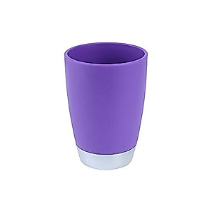GOTOTOP Bathroom Sets Accessories 6PCS Includes Toothbrush Holder,Waste Bin,Soap Dish,Toilet Brush,Rinse Cup Sprayer Bottle,Purple