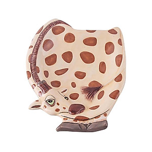Blue Sky Ceramic 7"X4.5"X1" Giraffe Spoon Rest, Multi Color