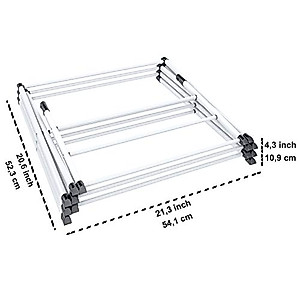 Mabel Home Foldable Clothes Drying Laundry Rack (White)