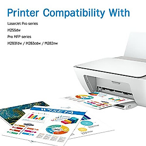 206X Toner Cartridges 4 Pack High Yield (with CHIP) Compatible Toner Cartridge Replacement for HP 206X 206A W2110X Compatible with Color Laserjet Pro MFP M283fdw M283cdw M255dw M282nw Toner Printer