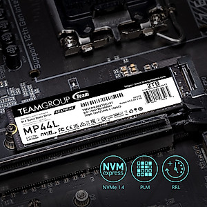 TEAMGROUP MP44L 2TB SLC Cache NVMe 1.4 PCIe Gen 4x4 M.2 2280 Laptop&Desktop SSD (R/W Speed up to 4,800/4,400MB/s) TM8FPK002T0C101