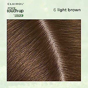 Clairol Root Touch-Up by Natural Instincts Permanent Hair Dye, 6 Light Brown Hair Color, Pack of 1