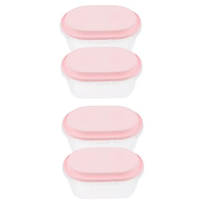 Abaodam 2 Sets 2pcs Ice Cream Box Containers Ice Cream Cups Food Canisters Homemade Ice Cream Container Homemade Ice Cream Tub Freezer Tub with Lid Storage Tubs Plastic Soy Milk Tableware