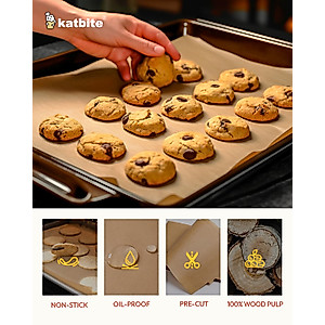 Katbite 200Pcs 9x13 inch Heavy Duty Unbleached Parchment Paper, Parchment Paper Sheets for Baking Cookies, Cooking, Frying, Air Fryer, Grilling Rack, Oven(9x13 Inch)