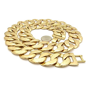 NEW HIP HOP 30mm/30' THICK CUBAN LINK CHAIN NECKLACE - RC2362G, Gold
