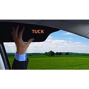 TuckVisor Limo Tint Sun Visor Sunshade Extender for Car Window Windshield Sun Shade Anti-Glare Car Sun Visor Protects from Sun Glare, Snow Blindness, UV Rays, Universal for Cars, SUVs, Trucks 1 Pack