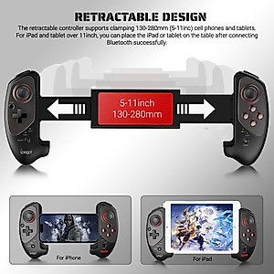 arVin Gaming Controller for iPad/iPad Mini/iPad Air, iPhone 15/14/13/12, iOS, Tablet Android Gamepad for Samsung Galaxy Tab, Huawei MatePad, Yoga Tab[Within 5-11 inch] PC Game Joystick for COD, Steam